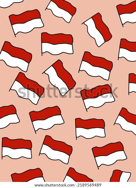 Patrones de bandera indonesia sobre ilustraciones: vector de stock ...