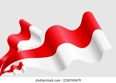 Indonesian Flag Waving Element Template Stock Vector (Royalty Free ...