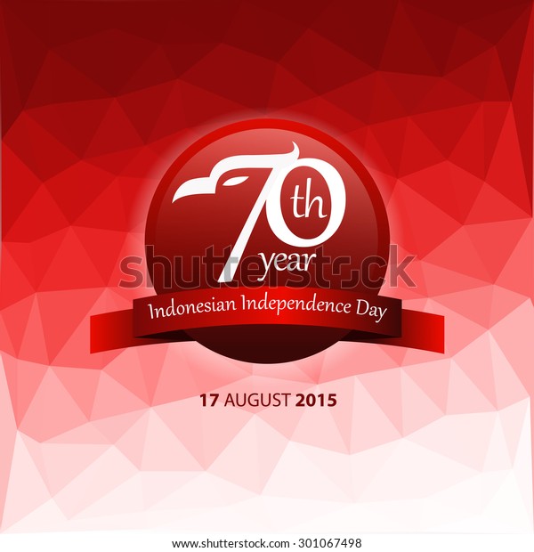 Indonesian Independence Day Logo Vector Illustration: เวกเตอร์สต็อก ...