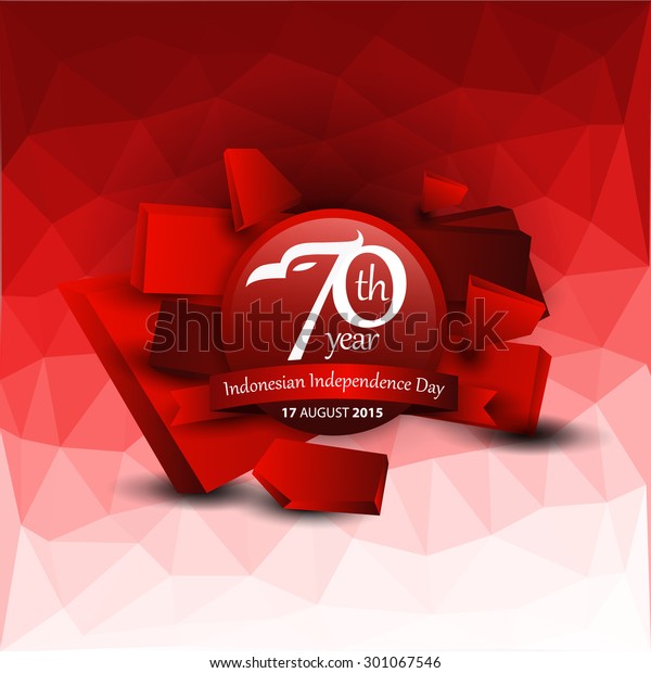 Indonesian Independence Day Logo Vector Illustration: เวกเตอร์สต็อก ...