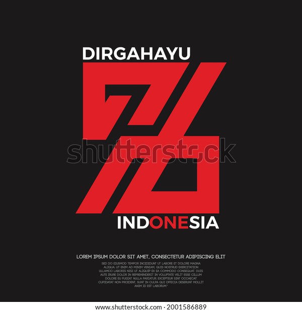 Indonesian Independence Day Tagline Theme Posters: เวกเตอร์สต็อก (ปลอด ...