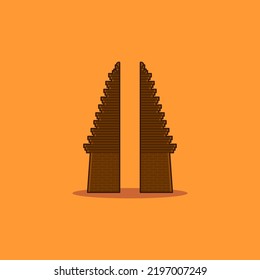 Indonesian Landmark Vector Art Candi Temple Stock Vector (Royalty Free ...