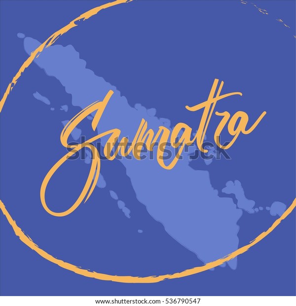 Indonesian Lettering Sumatra Vector Bahasa Words Stock Vector (Royalty ...