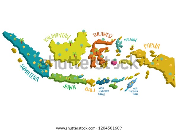 Indonesian Map Vector Illustration Stock Vector (Royalty Free ...