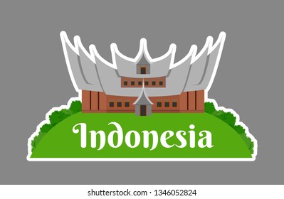 Indonesian Sticker Vector Flat Illustration Stock Vector (Royalty Free ...