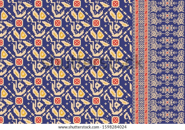 Indonesian Traditional Batik Pattern Bangka Sumatra Stock Vector ...
