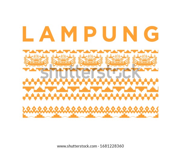 Vektor Stok Indonesian Traditional Batik Pattern Lampung Traditional ...