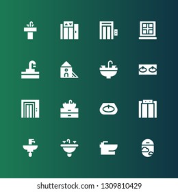 Indoor Icon Set Collection 16 Filled Stock Vector (Royalty Free) 1309810429