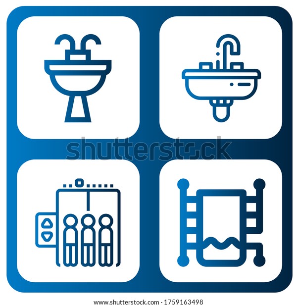 Indoor Simple Icons Set Contains Such Stock Vector (Royalty Free ...