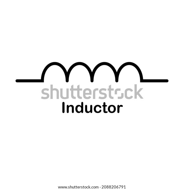 Inductor Symbol Icon Electricity Vector Illustration 库存矢量图（免版税 ...