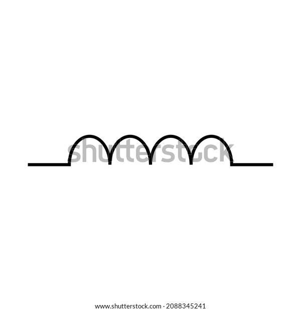 Inductor Symbol Icon Electricity Vector Illustration Stock Vector ...