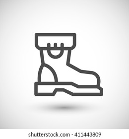 Industrial Boot Line Icon Stock Vector (Royalty Free) 1094497796