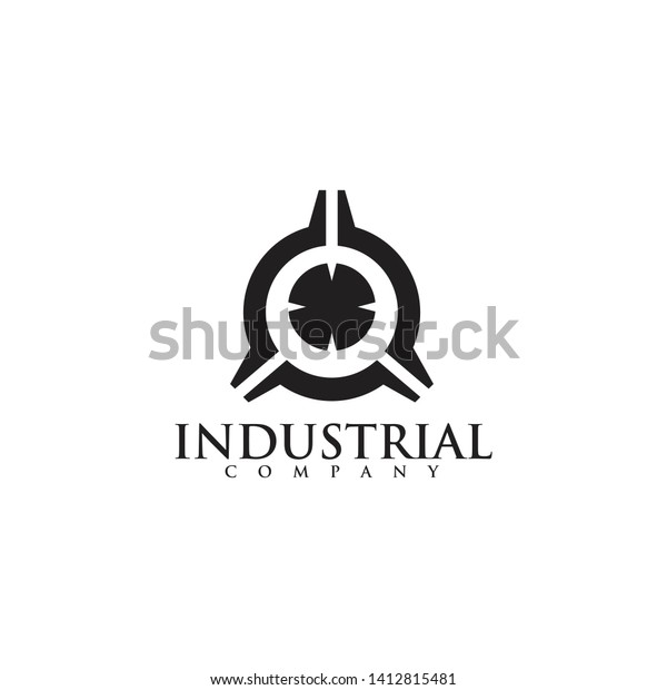 Industrial Company Logo Design Using Gear Stock Vector (Royalty Free ...