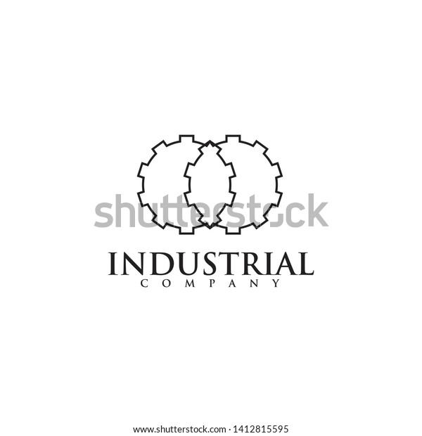 Industrial Company Logo Design Using Gear Stock Vector (Royalty Free ...