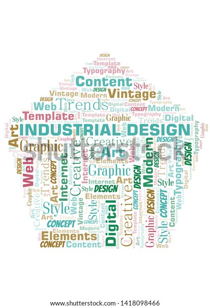 Industrial Design Word Cloud Wordcloud Made: เวกเตอร์สต็อก (ปลอดค่า ...