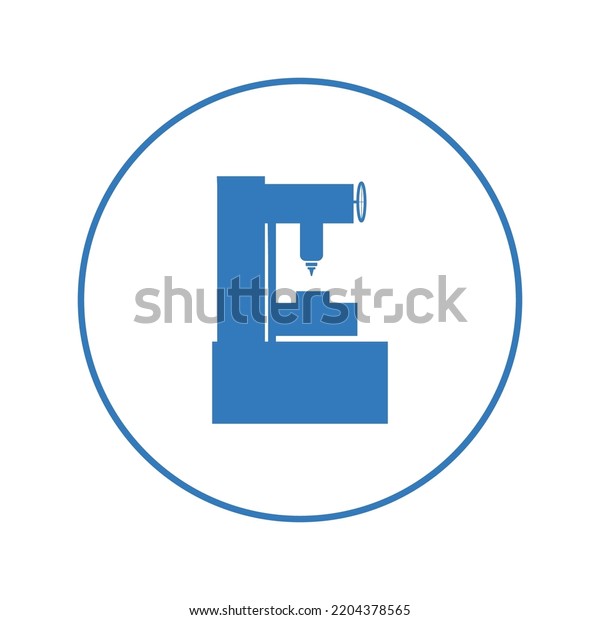 Industrial Drilling Press Machine Icon Circle Stock Vector (Royalty ...