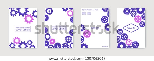 Industrial Engineering Background Blue Purple Mechanic Stock Vector ...