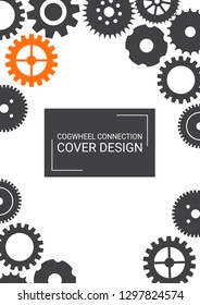 Industrial Engineering Background Grey Orange Techno Stock Vector ...