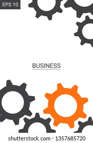 Industrial Engineering Background Orange Blue On Stock Vector (Royalty ...