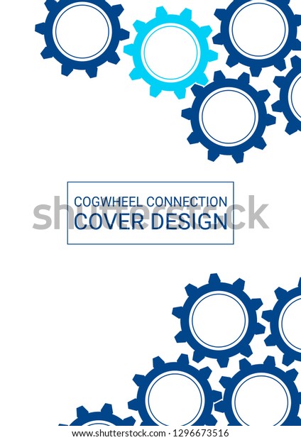 Industrial Engineering Background Indigo Gear Design Stock Vector ...