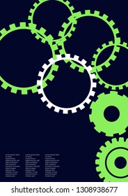 Illustration Cog Wheel Interconnected Abstract Background Stock Vector ...
