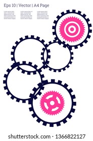 Industrial Engineering Background Neon Pink Indigo Stock Vector ...