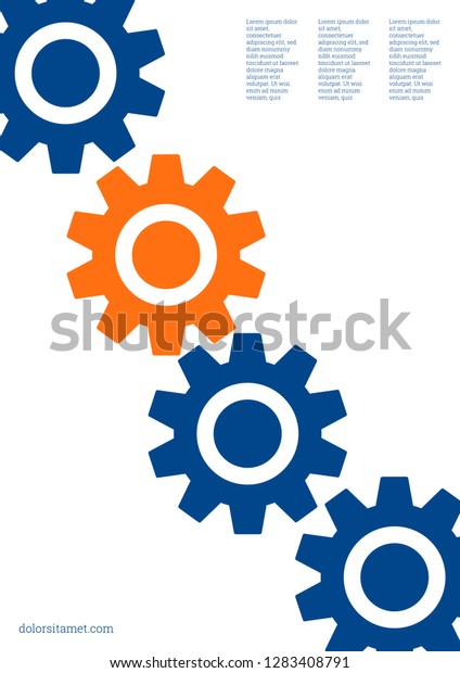 Industrial Engineering Background Orange Blue On Stock Vector (Royalty ...