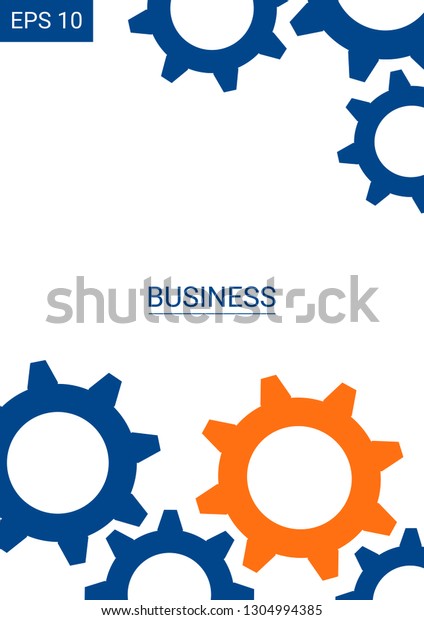 Industrial Engineering Background Orange Blue On Stock Vector (Royalty ...