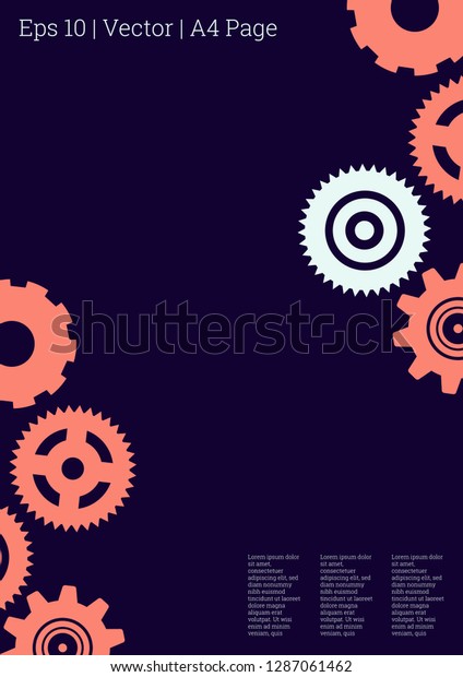 Industrial Engineering Background Vector Minimal Flat Stock Vector ...