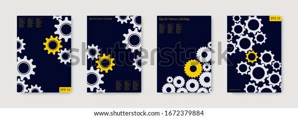 Industrial Engineering Background Vector Minimal Flat Stock Vector ...