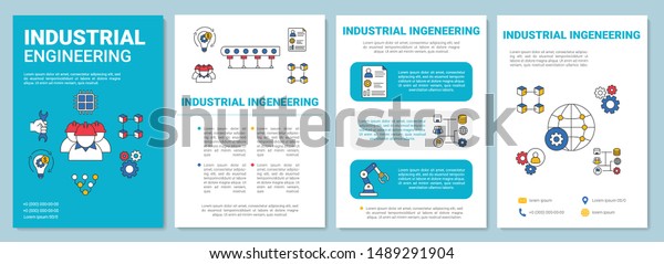 Industrial Engineering Brochure Template Layout Manufacturing: vector ...