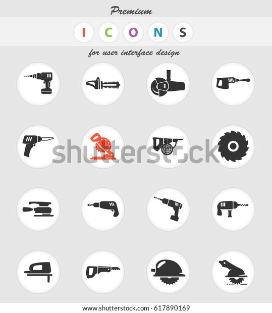 Industrial Equipment Vector Icons User Interface Stock Vector (Royalty ...