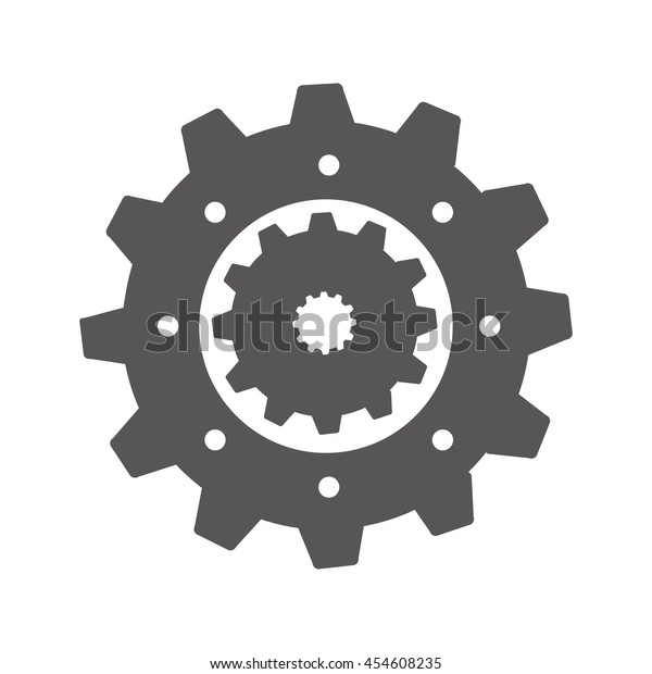 Industrial Gear Icon Isolated Vector Illustration Stock Vector (Royalty ...