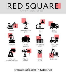 Industrial Icons Set Stock Vector (Royalty Free) 432187798 | Shutterstock