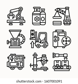 Industrial Line Icons Pack Vector Stock Vector (Royalty Free ...