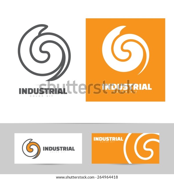 Industrial Logo Design Vector Illustration Machinery Stock Vector ...
