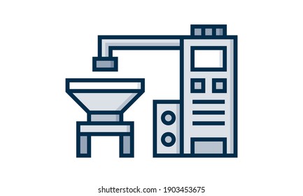 Industrial Machine Equipment Icon Vector Image Stock Vector (Royalty ...