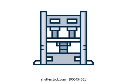 Industrial Machine Equipment Icon Vector Image Stock Vector (Royalty ...