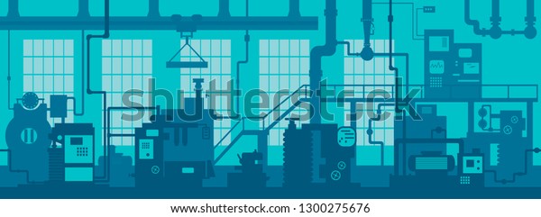 Industrial Machine Tools Production Line Manufacturer Stock Vector ...