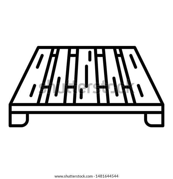 Industrial Pallet Icon Outline Industrial Pallet: vector de stock ...