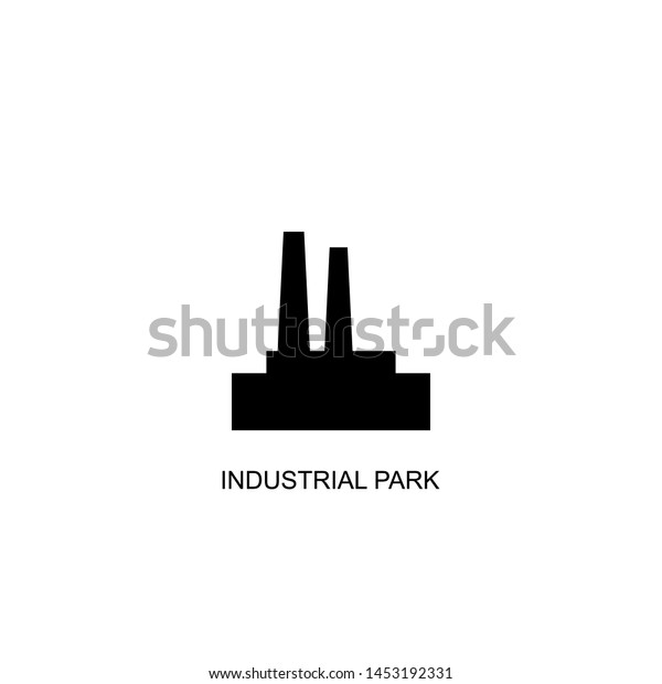 Industrial Park Icon Vector Black Design Stock Vector (Royalty Free ...