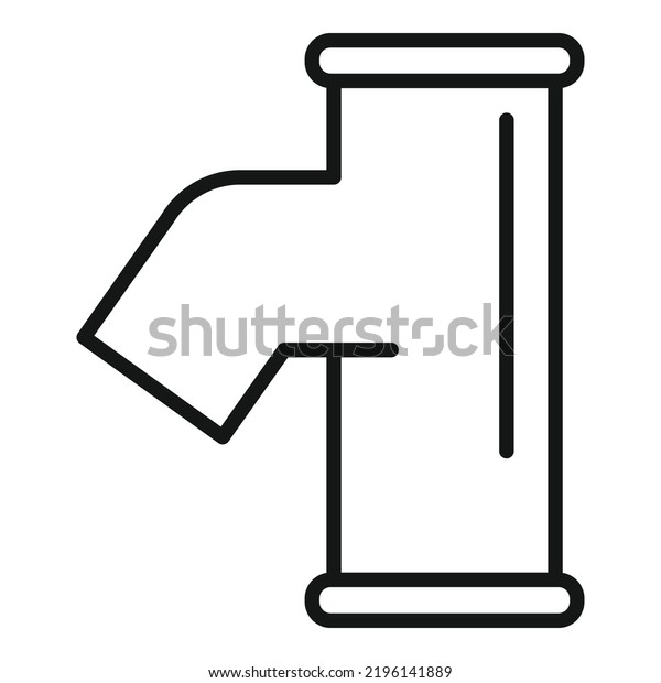 Industrial Pipe Icon Outline Vector Plumber Stock Vector (Royalty Free ...