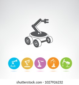 Industrial Robot Icons Stock Vector (Royalty Free) 1027926232 ...