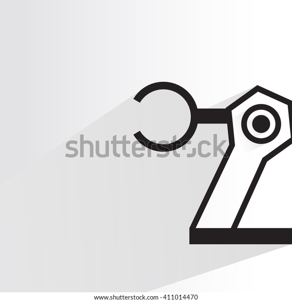 Industrial Robot Robotic Arm Manufacturing Process Stock Vector ...