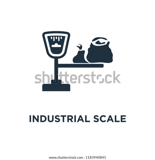 Industrial Scale Icon Black Filled Vector Stock Vector (Royalty Free ...