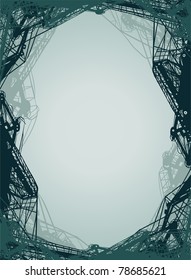 Industrial Style Vector Frame Vector Illustration Stock Vector (Royalty ...