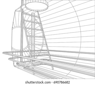 Industrial Tank Wireframe Eps10 Format Vector Stock Vector (Royalty ...