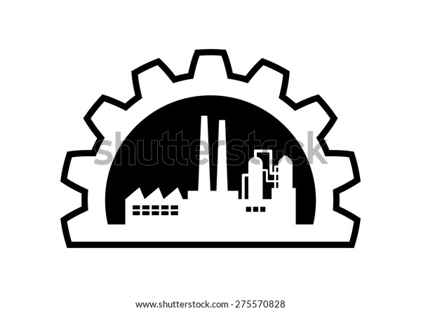 Industrial Vector Icon On White Background Stock Vector (Royalty Free ...
