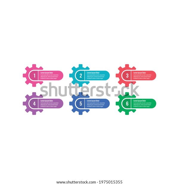 Industrial Wheel Information Template Six Steps Stock Vector (Royalty ...
