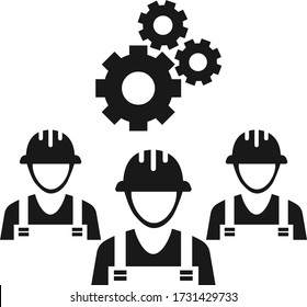 Industrial Worker Icons Set Stock Illustration 165908684